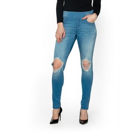 Bluberry Women's Slim Leg Camila light wash Indigo denim | Walmart Canada