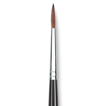 Princeton Brush Kolinsky Red Sable Short Handle Brush, Round, 1 ...