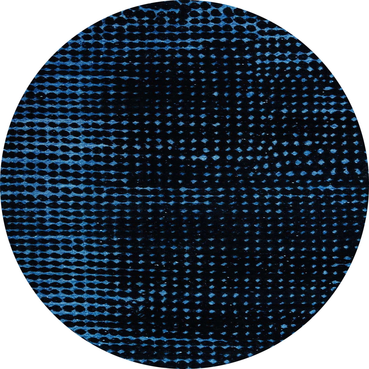 Ahgly Company Indoor Round Abstract Black Abstract Area Rugs, 8' Round ...