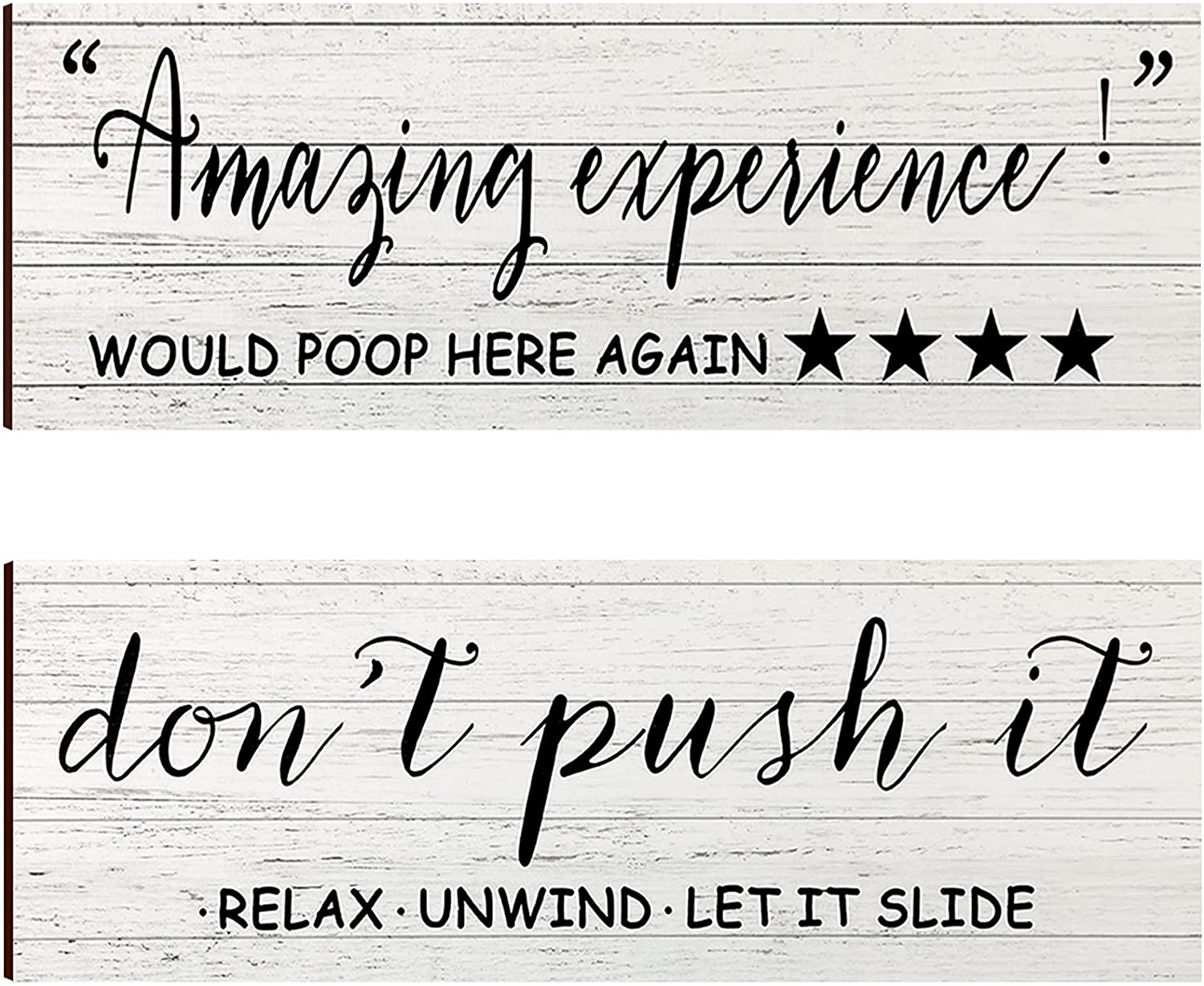 2 Pieces Funny Bathroom Signs Rustic Bathroom Decorative Signs Would ...