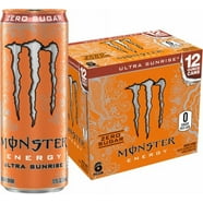 Monster Energy Ultra, Zero Sugar Zero Calorie, Ultra Black Flavor 6 ...