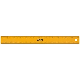 JAM Stainless Steel Ruler, 12 Inch, Metal Ruler with Non-Skid Cork ...