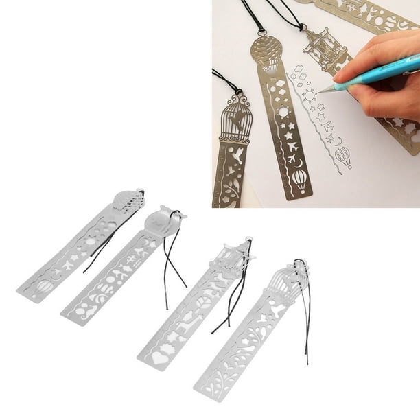 Metal Bookmark Ruler Drawing Graffiti Alphabet Template Ruler Stencil ...