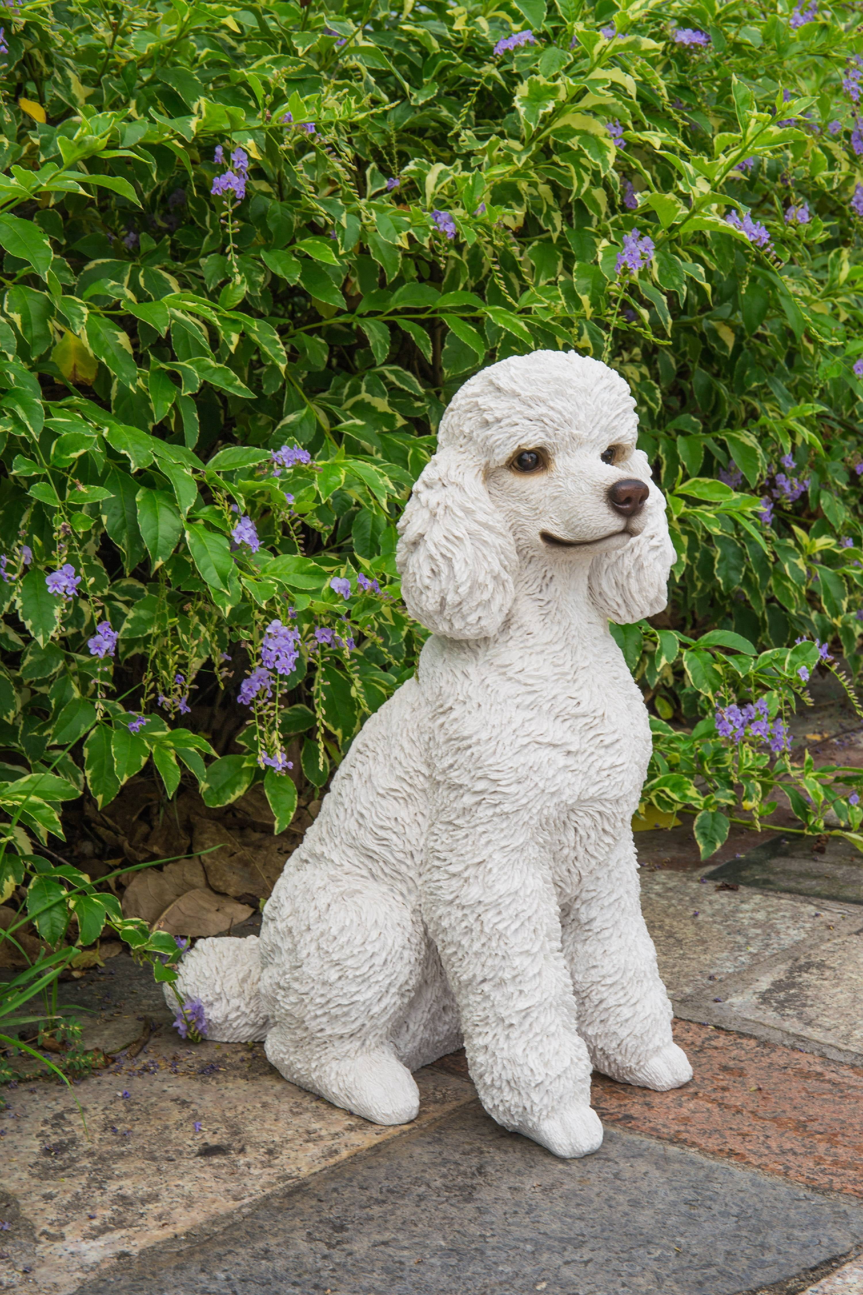 Hi-Line Gift Ltd. White Poodle Sitting Statue - Walmart.com