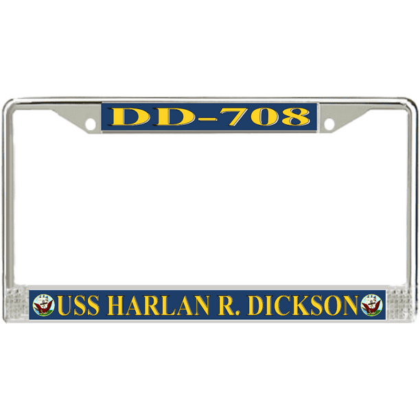 USS Harlan R. Dickson DD-708 License Plate Frame - Walmart.com