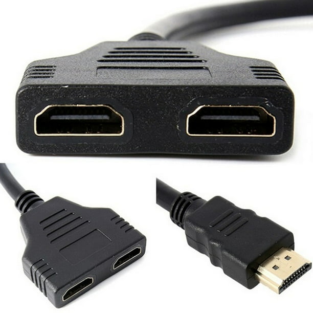 HDMI Splitter Cable Male to Dual HDMI 2 Female Y Splitter Adapter in ...