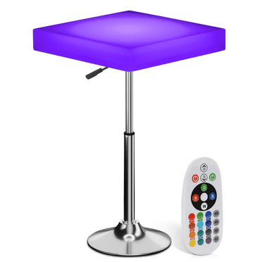 MoNiBloom LED Light Up Cocktail Table, 16 Color Changing Colors Pub ...