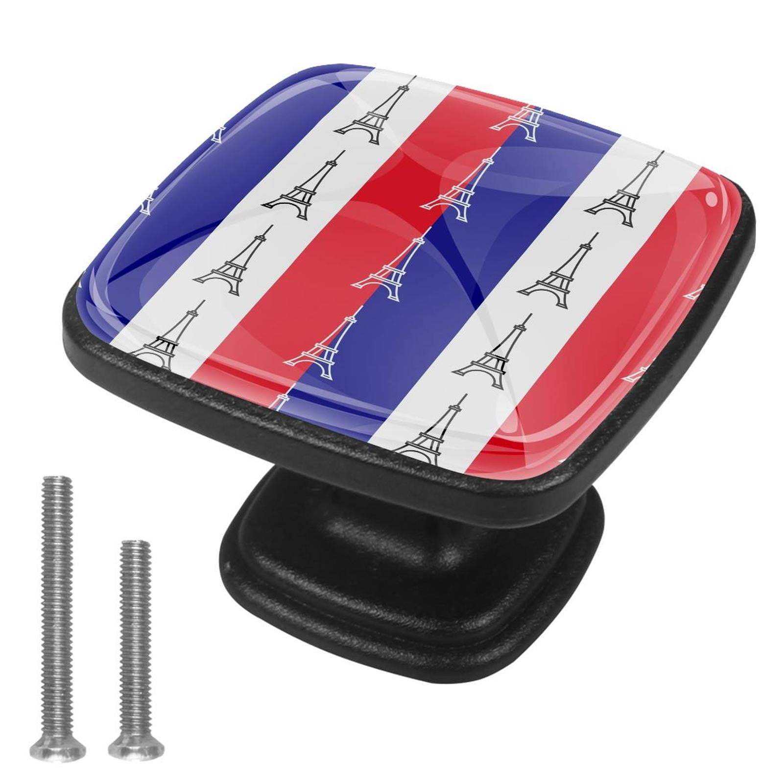 4 Pcs Cabinet Handle Drawer Pulls Pyramid Knobs with Screws Square ...