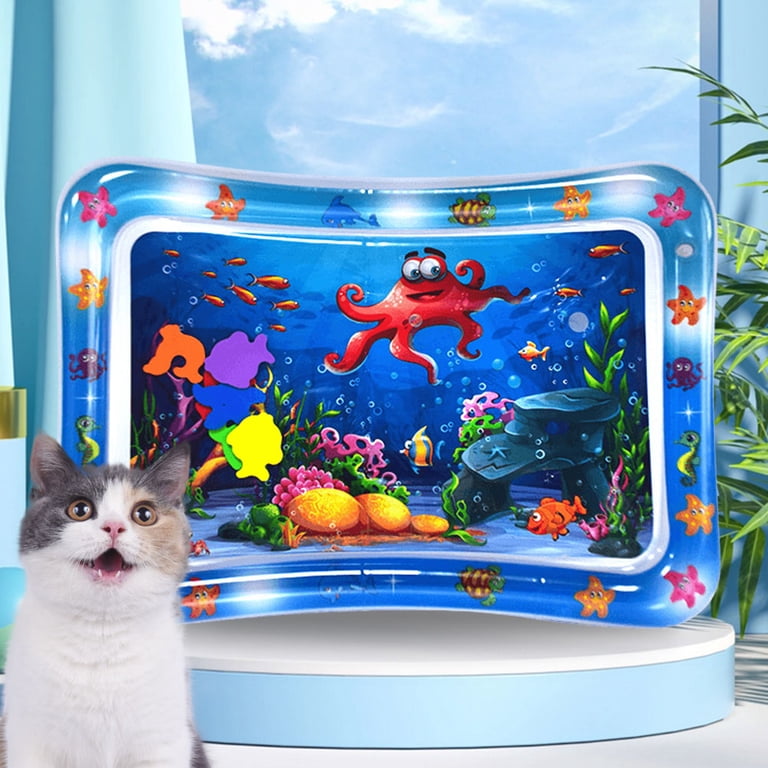 Cat Water Play Mat Cat Toys Pawkitty Water Mat, Cat Water Sensory Play ...