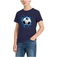 Ceisia Kids' Soccer Ball Water Splash Print Crew Neck T-Shirt Assorted ...