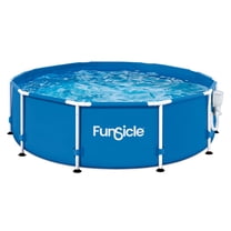 Blue Wave Riviera 27-ft Round 54-in Deep 8-in Top Rail Metal Wall ...