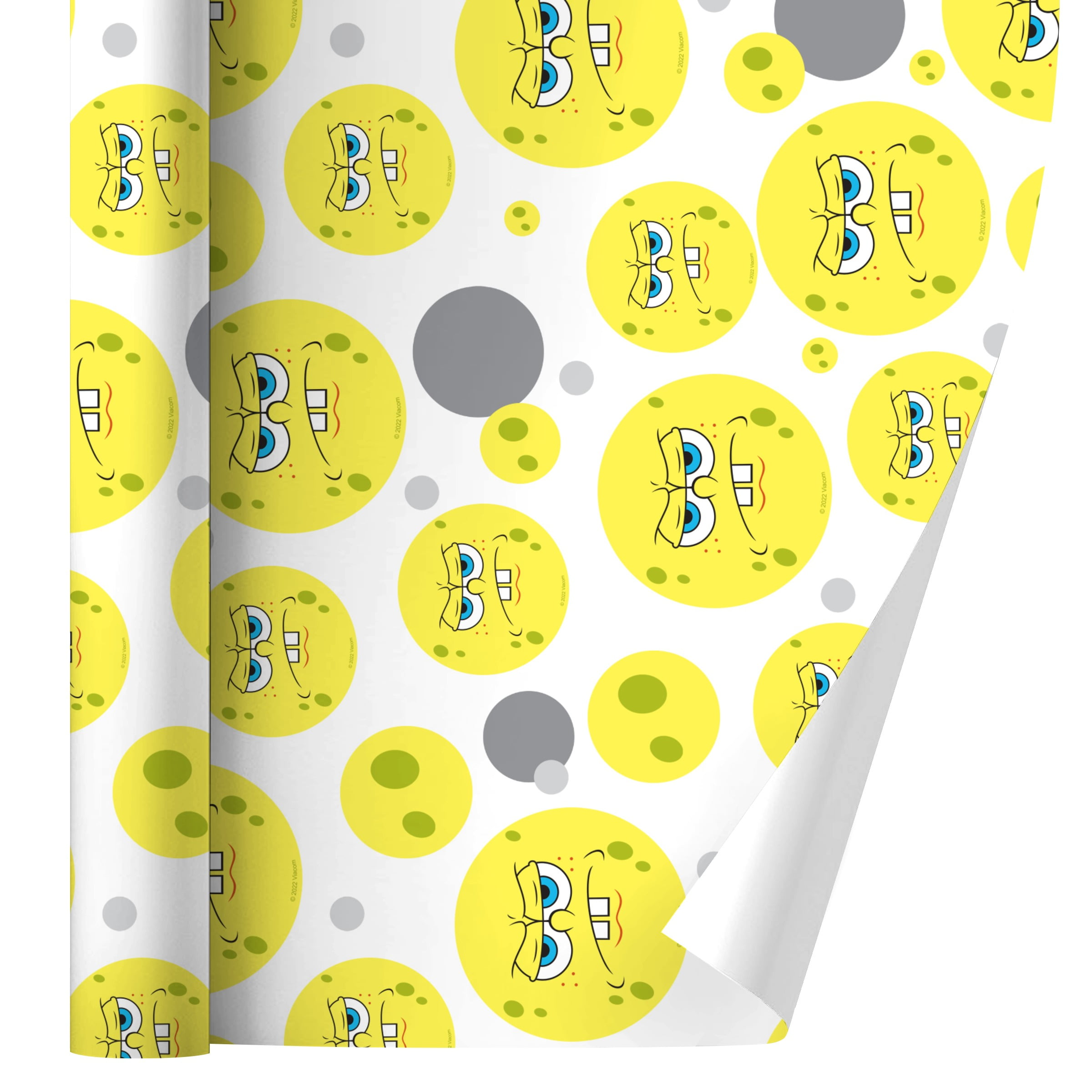 SpongeBob Angry Face Gift Wrap Wrapping Paper Roll - Walmart.com