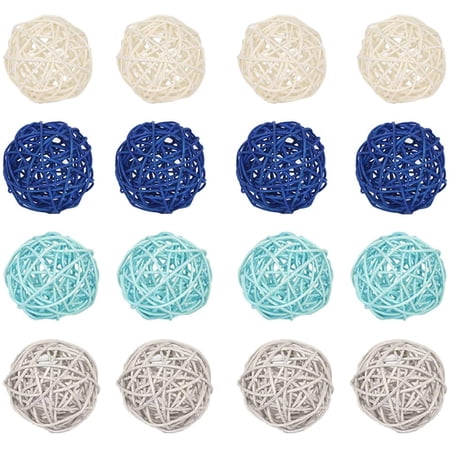 Rattan Balls, 16PCS 2.8 Inches Wicker Balls tive Balls Natural tive ...