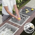 Stylish 14" Ht Single Handle Brushed Stainless Steel Pull Down Folding ...