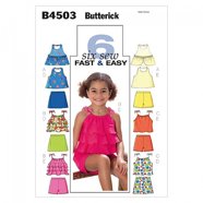 Butterick Sewing Pattern 6987 - Toddlers' Dresses and Rompers, Size: A ...
