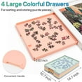 Plastic Rotating Puzzle Board, 1500 Pieces, Easy Sort Drawers, 35"x27 ...