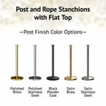 Cline Post and Rope Stanchion, Sloped Base, (Black Post, Flat Top ...