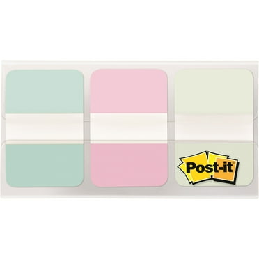 Post-it Tabs File Tabs, 2 x 1 1/2, Assorted Pastel, 24/Pack - Walmart.com