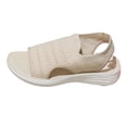Bibifish Womens Wedge Sandals Open Toe Slingback Knit Cutout Soft ...