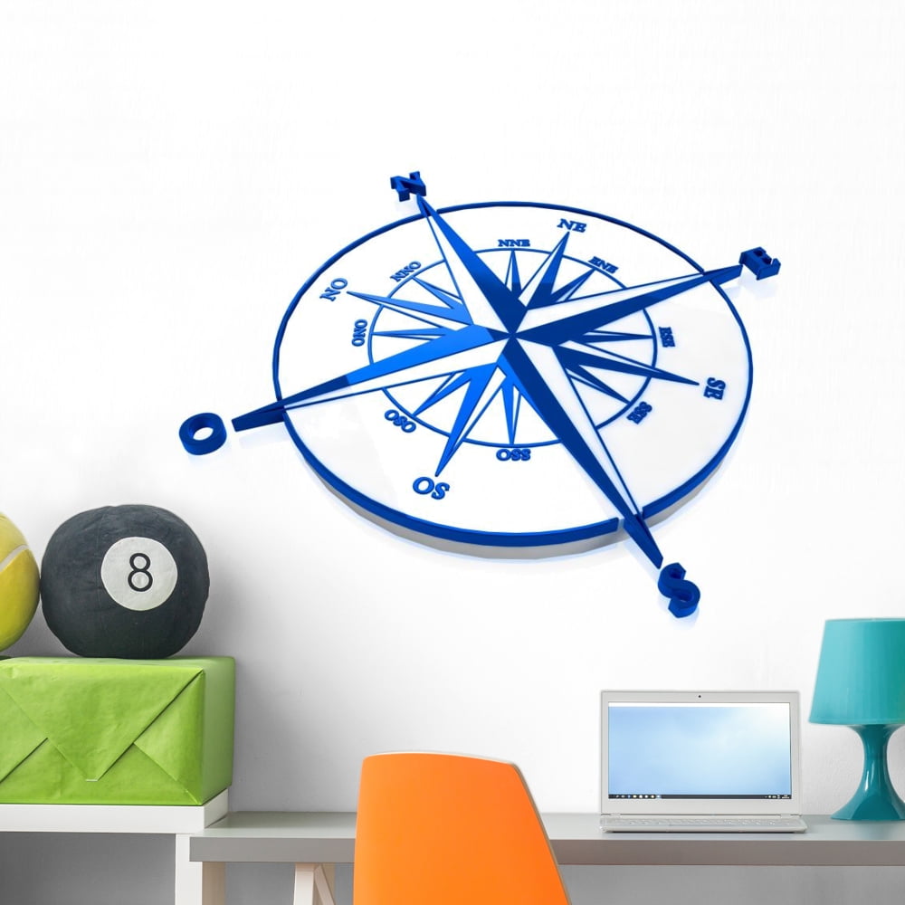 Rose Des Vents 3D Wall Decal by Wallmonkeys Peel and Stick Graphic (36 ...