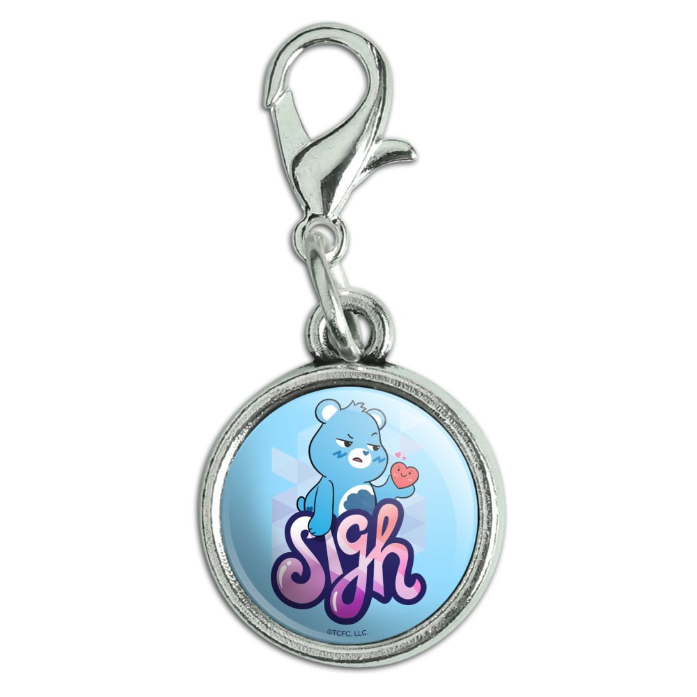 Care Bears: Unlock the Magic Grumy Bear Sigh Antiqued Bracelet Pendant ...