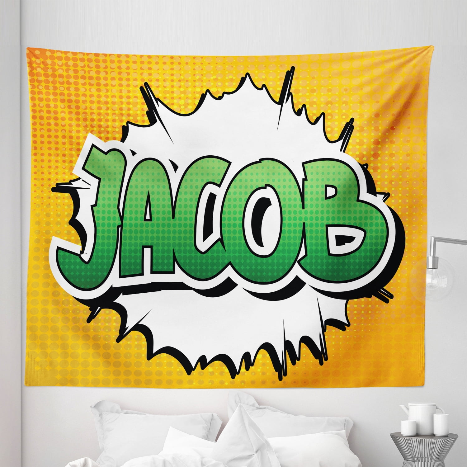 Jacob Tapestry, Personal Male Name in Green Shades on Comic Burst ...