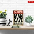 1pc Metal Wall Sign, 8x12 Inches, Caution Man Cave Theme, Stylish and ...