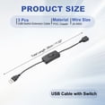 Uxcell USB Switch Extension Cable with on OFF Switch, Inline Toggle ...