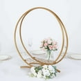Efavormart 24" Gold Metal Double Frame Hoop Flower Table Centerpiece ...