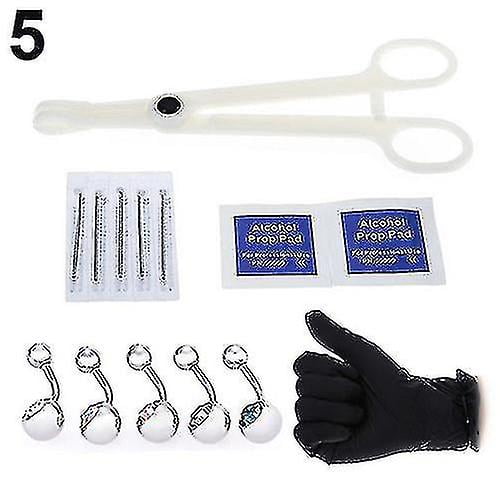 Professional Body Piercing Tool Kit Ear Nose Navel Nipple Stainless ...