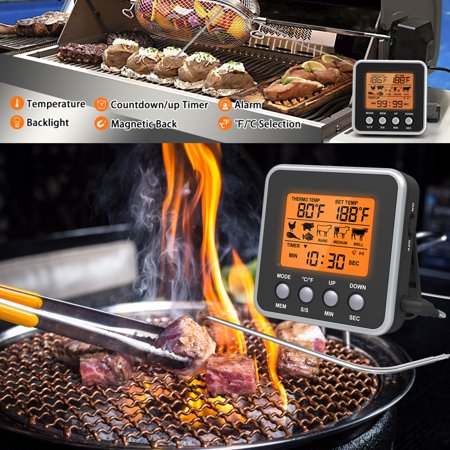 Thermometer,With 7 Meat Thermometer Temperature Probe Oven Probe Oven ...