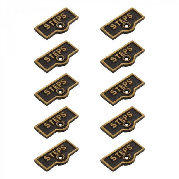 10 Switch Plate Tags STEPS Name Signs Labels Cast Brass Traditional ...