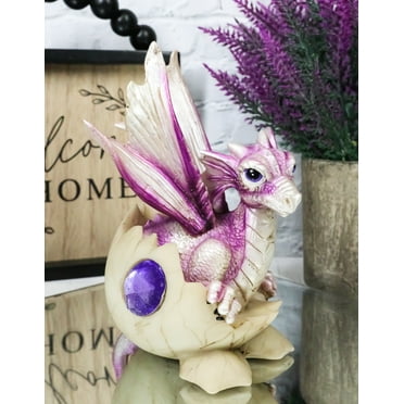 Ebros April Birthstone Dragon Egg Statue Diamond Gem Birthday Dragon ...