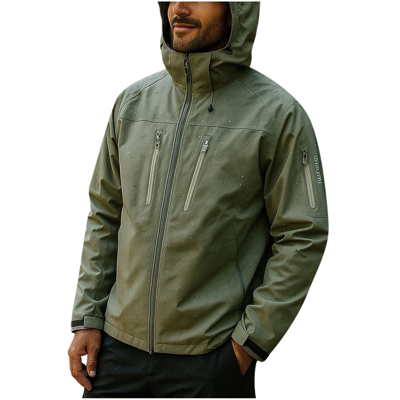 Click here for Lovzfmll Mens Rain Jacket Waterproof Windproof Hoo... prices