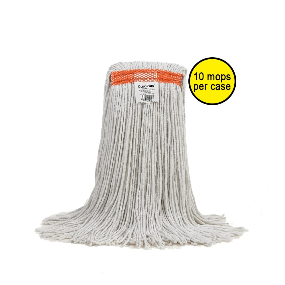 DuraPlus® 20 oz Wet Mop Loop With Narrow Band, White, 10/Case | Walmart ...