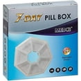 MEDca Round 7-Day Pill Organizer, Clear Medicine Reminder & Container ...