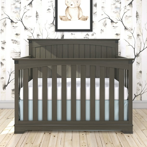 Child Craft Redmond Full Panel 4-in-1 Convertible Crib, Dapper Gray ...