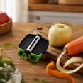 Black Finger Grip Potato Peeler, Ultra-Sharp Stainless Steel Compact ...