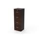 4 Drawer Vertical Wood Lockable Filing Cabinet, Espresso - Walmart.com