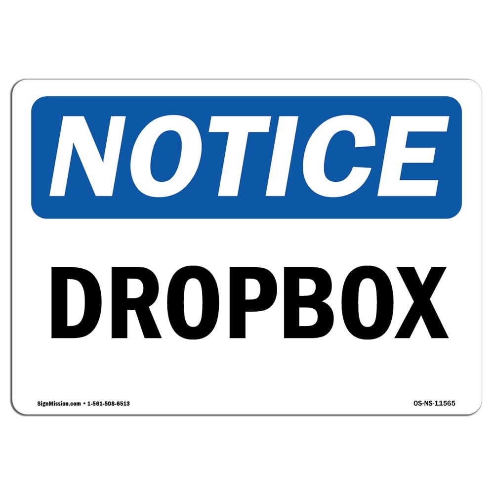 OSHA Notice Sign - Drop Box | Choose from: Aluminum, Rigid Plastic or ...