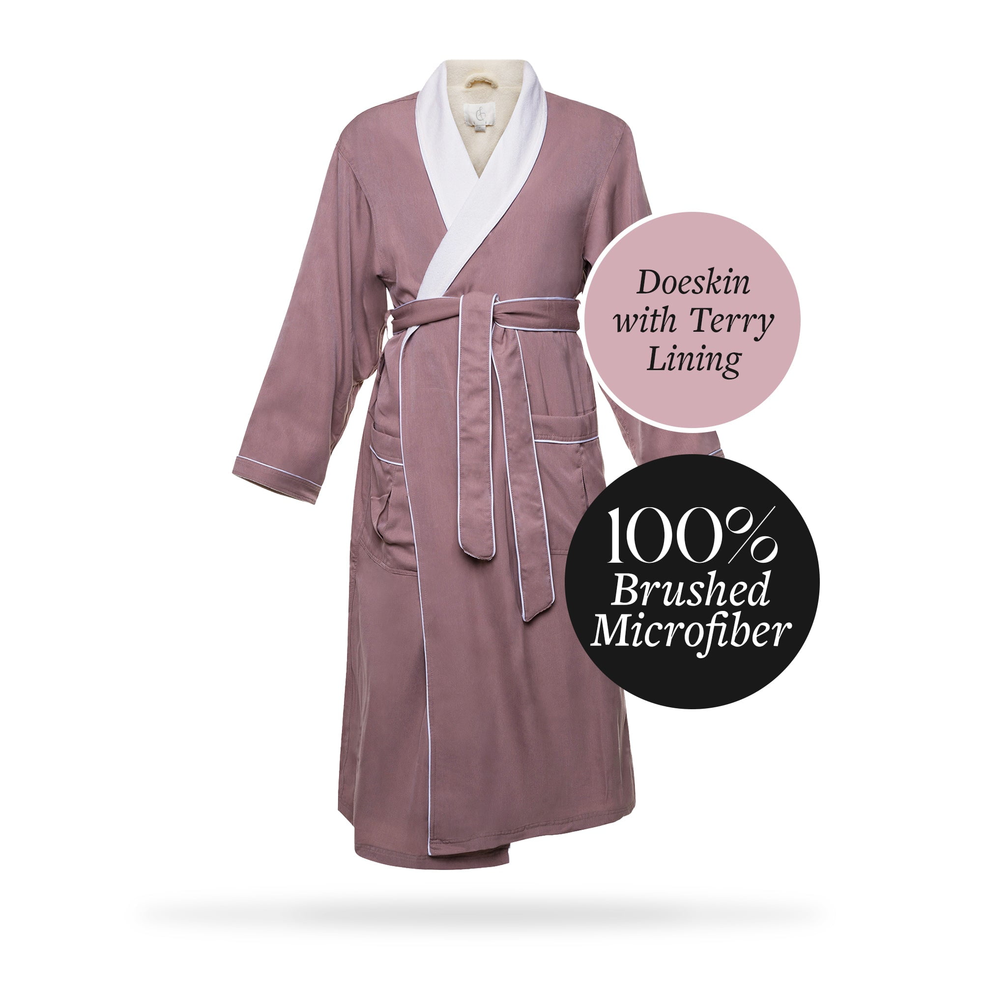 Brushed Microfiber Robe Lined in Terry | Style: DSM4000 - Walmart.com
