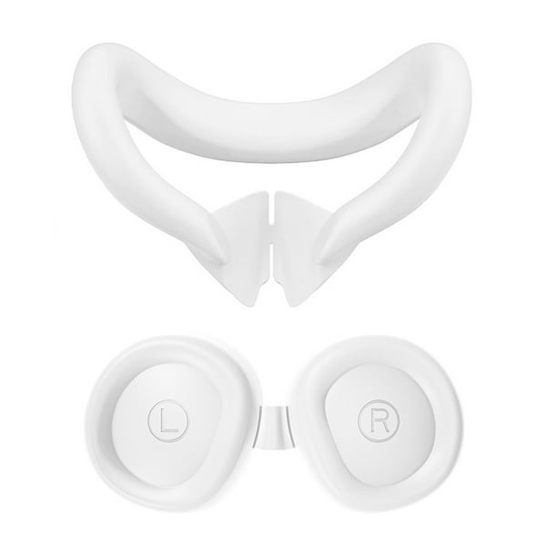 2 in 1 Silicone VR Face Mask With Lens Protector for Meta Quest 3 ...
