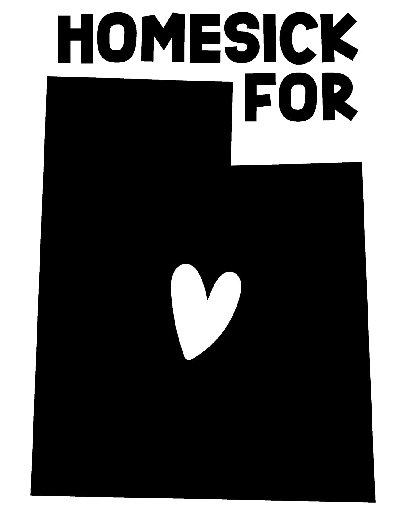 Homesick For Utah Love Home Hometown Heart Native Wall Decals for Walls ...