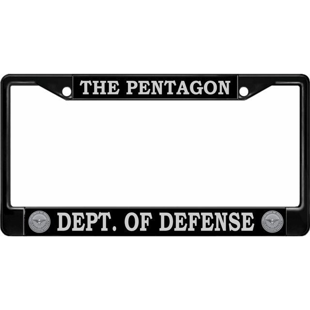 The Pentagon Dept. Of Defense Black License Plate Frame - Walmart.com