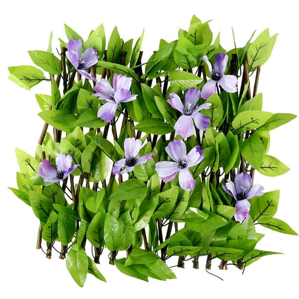 EIMELI Expandable Fence Privacy Screen Stretchable Flower Privacy Fence ...