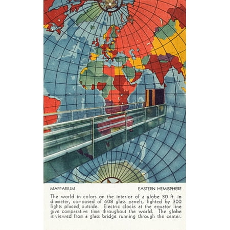 Mapparium - Stained Glass Globe - Boston, Massachusetts, Usa Print By ...
