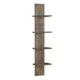 Danya B. Arica Utility Column 4-Tier Spine Wall Shelves - Hickory ...