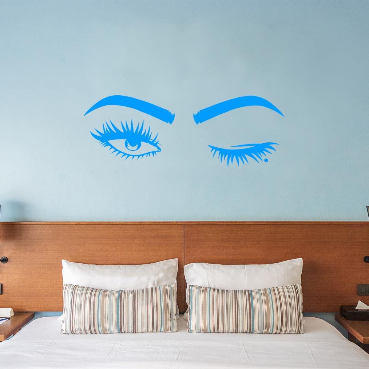 VWAQ Eyes Wink Vinyl Wall Decals Home Bathroom Mirror Decor - EWWD-V1 ...