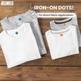 Label Land Color Coded Iron-On Dot Labels, 200 Pack, 8 Colors, Washer ...