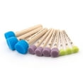 Hello Hobby Foam Multi-Color Spouncers 10pc Set with Wooden Handles for ...